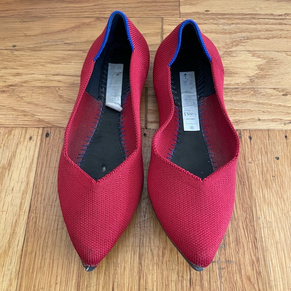 Rothy's | Shoes | Rothys The Point Flats Red Flawed 65 | Poshmark